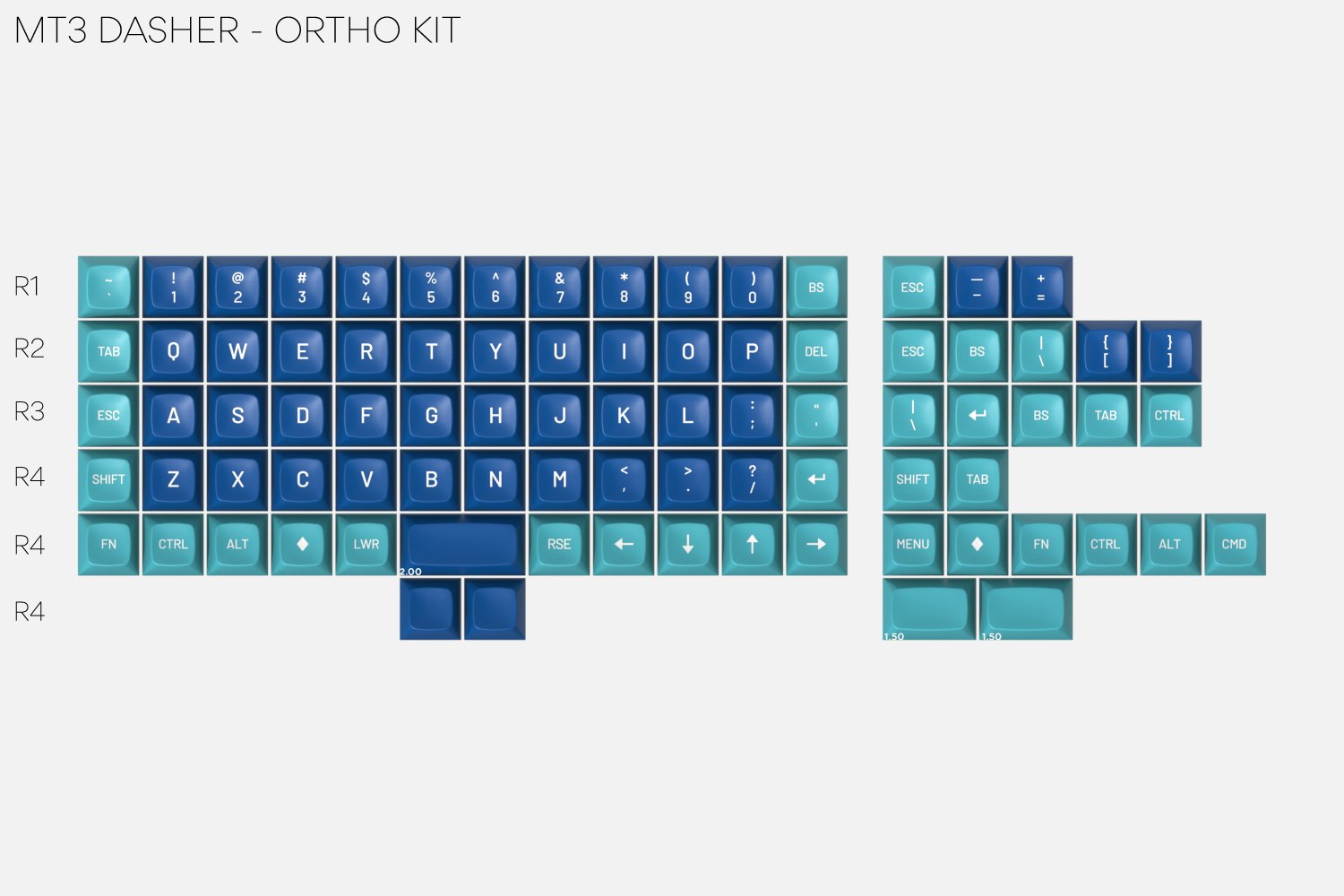 Drop MT3 Dasher Keycap Set - Ortho Kit – CORSAIR EXPERIENCE